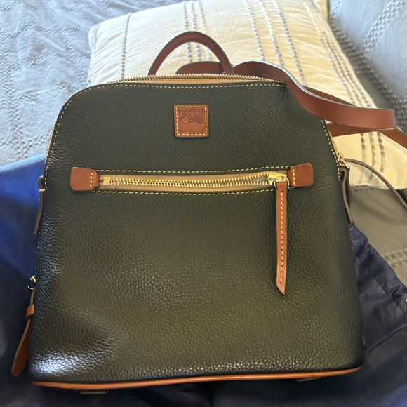Dooney & Bourke | Bags | Dooney Bourke Black And Brown Leather Backpack ...